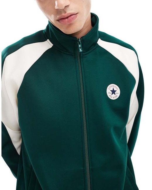 Converse Retro Chuck Blocked Track Jacket in Green for Men | Lyst UK