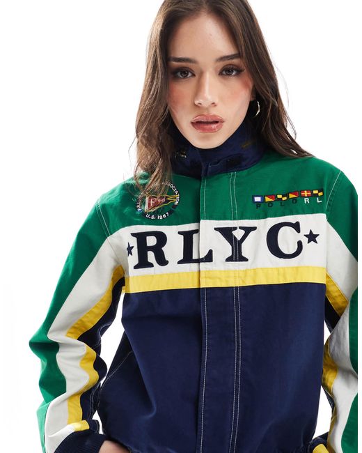 Polo Ralph Lauren Racing Jacket in Blue | Lyst