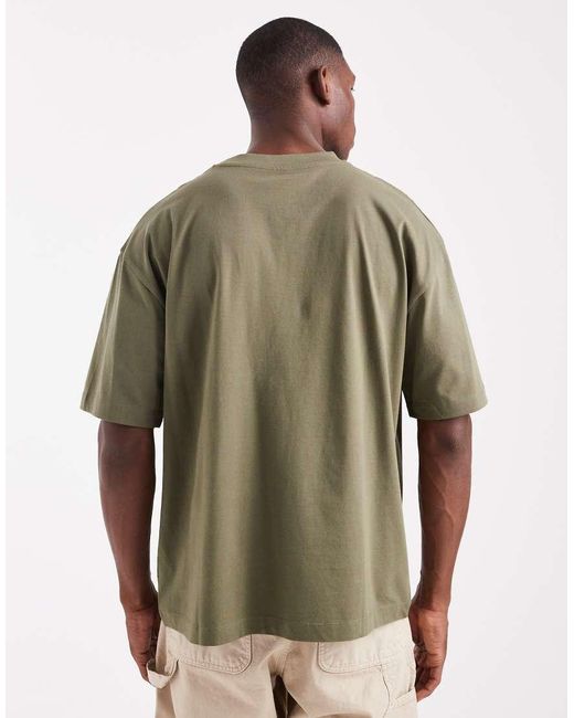 ASOS Essentials Oversized Crew Neck T-Shirt in Green for Men | Lyst UK