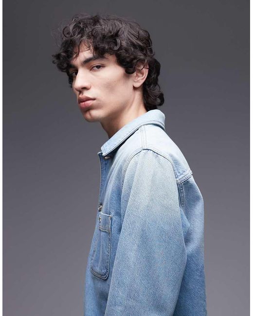Lacoste Denim Over Shirt in Blue for Men | Lyst UK