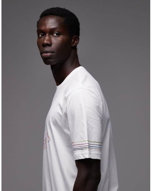 Paul Smith Paul Smith Happy Logo Casual Fit T-shirt in Grey for Men ...