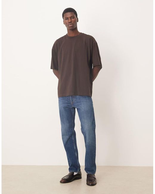 ASOS Essentials Oversized Crew Neck T-Shirt in Grey for Men | Lyst UK