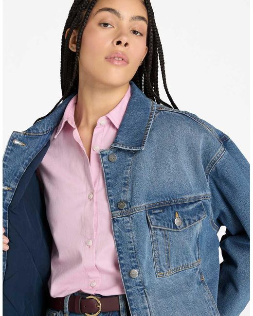 Timberland Denim Archive Insulated Jacket in Blue | Lyst UK