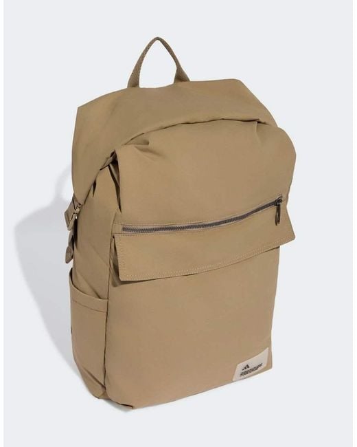 adidas Originals City Tech Roll Top Backpack in Natural | Lyst UK