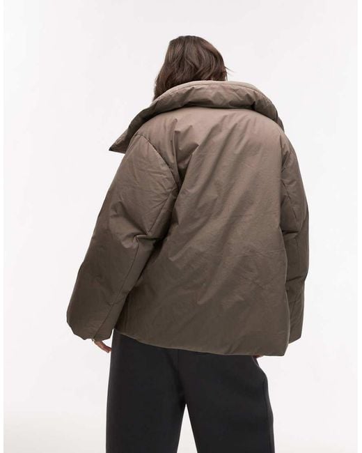ARKET Down Puffer Coat With Clean Padding in Grey | Lyst UK