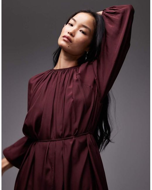 & Other Stories Long Sleeve Floaty Midi Dress With Ruffle Detail in ...