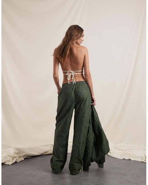 adidas Originals x ASOS Embroidered Track Pants in Green | Lyst UK