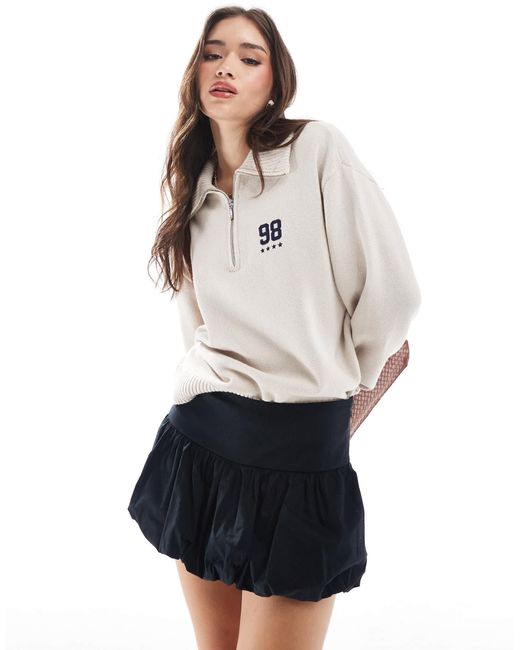 Hollister Puffball Mini Skirt in White | Lyst