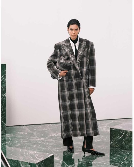 ASOS Long Line Double Breasted Jacket | Lyst UK