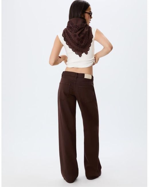 Stradivarius D91 Low Wide-leg Jeans in White | Lyst UK