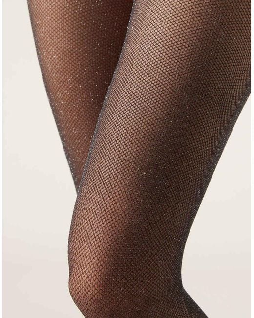 Calzedonia 50 Denier Micronet Tights With Glitter in Natural | Lyst UK