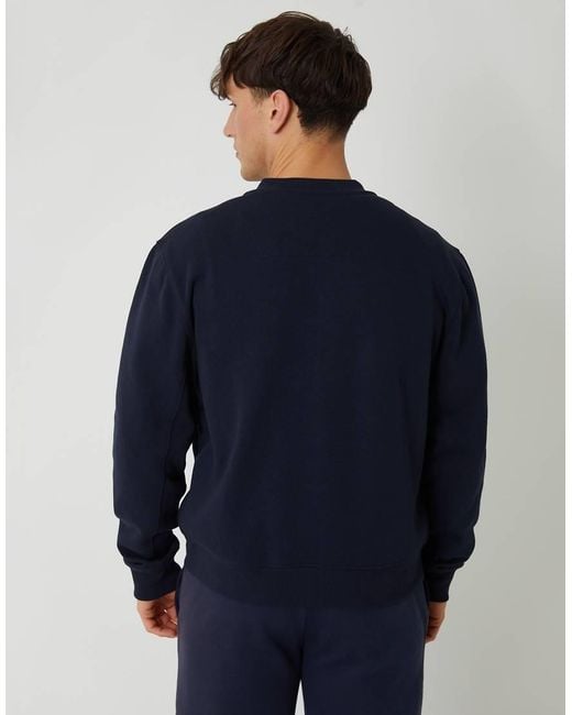 Threadbare Zip Through Sweat Bomber in Blue for Men | Lyst UK