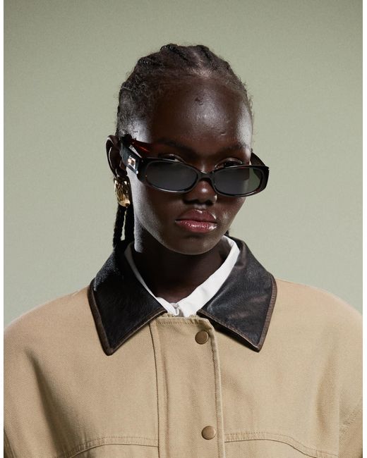 ASOS Oversized Washed Barn Jacket With Leather Look Collar in Natural ...