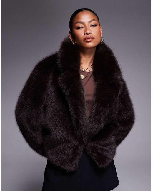 Forever New Faux Fur Coat in Grey | Lyst UK