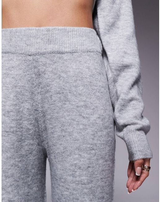 ASOS Lounge Cable Knit Sweater And Pants Set in Blue | Lyst