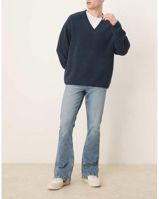 ASOS Stretch Flare Jeans in Blue for Men | Lyst UK