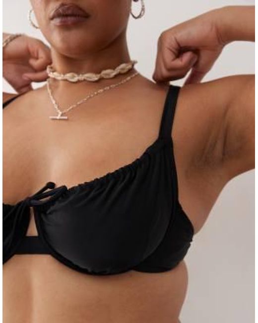Collusion Curve Mix And Match Underwire Bikini Top in Black | Lyst