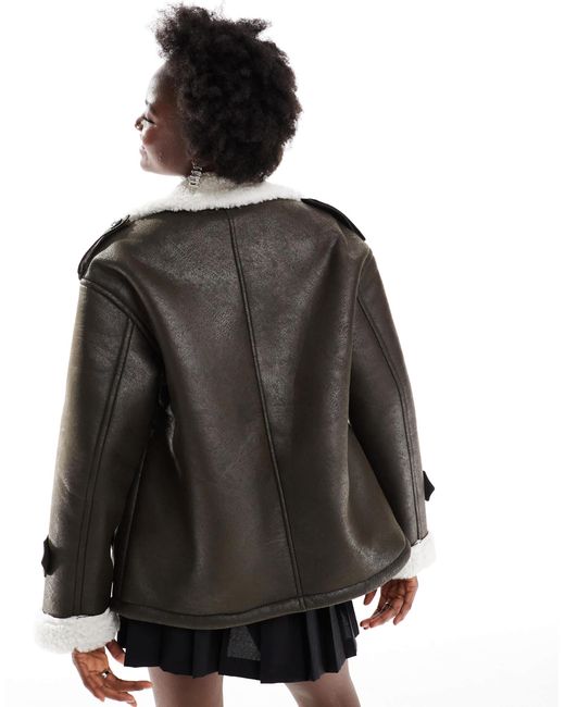 4th & Reckless Faux Shearling Jacket in Gray | Lyst