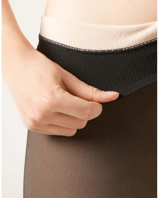 Calzedonia 120 Denier Sheer-Effect Thermal Tights in Natural | Lyst UK