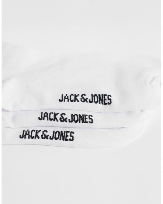 Jack & Jones 3 Pack Of Socks With Location Graphics in White for Men ...
