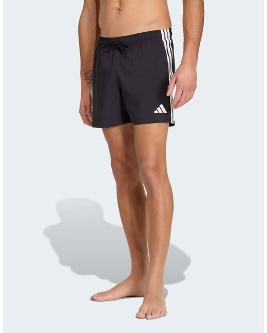 adidas Originals 3-stripes Swim Shorts in Blue for Men | Lyst UK