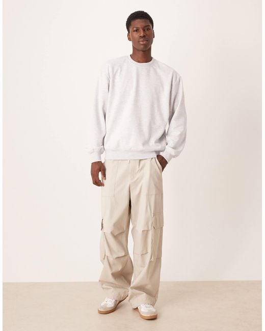 ASOS Oversized Crew With Print in Natural for Men | Lyst
