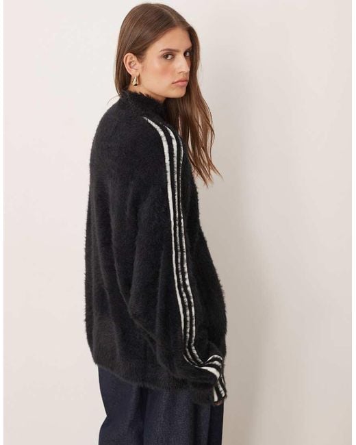 adidas Originals Classic Fuzzy Track Top in Black for Men | Lyst UK