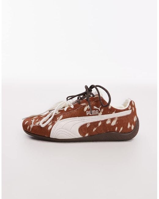PUMA Speedcat Doelette Pony Hair Trainers in Brown | Lyst UK
