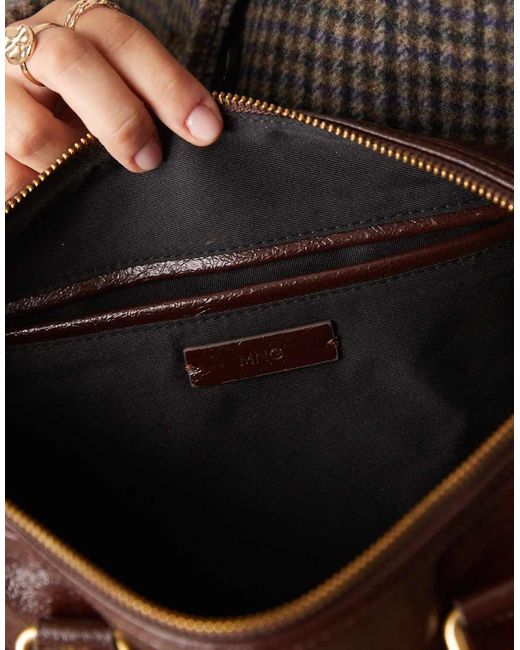 Mango Lock Charm City Bag in Blue | Lyst UK