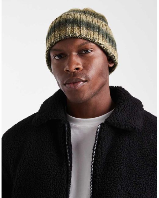 ASOS Knitted Ombre Beanie in Black for Men | Lyst UK