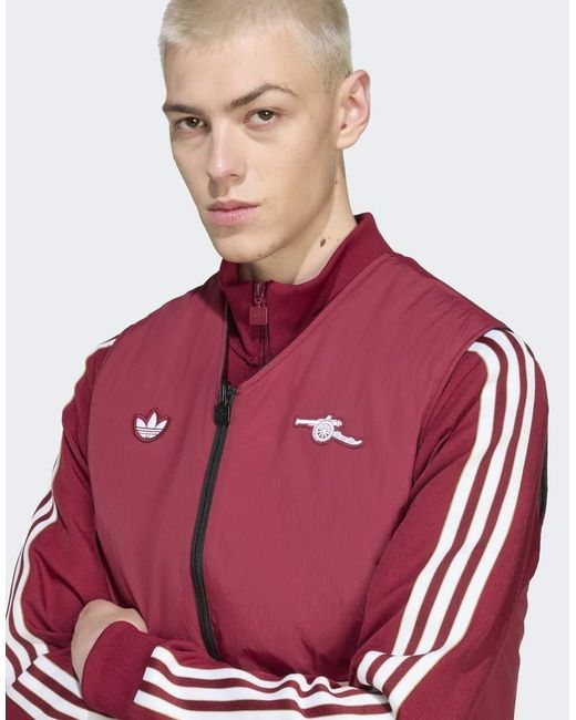 adidas Originals Arsenal Terrace Icons Vest in Red for Men | Lyst UK