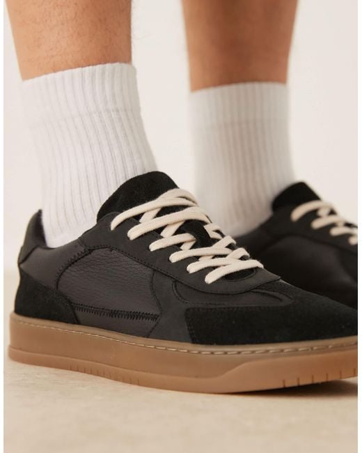 ASOS Laceup Trainer in Black for Men | Lyst Canada
