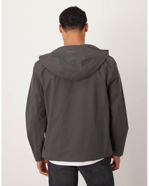 Mango Zip Through Hooded Lightweight Jacket in Grey for Men | Lyst UK