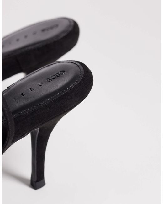 ASOS Hope Barely There Mid Heel Stiletto Sandals in Black | Lyst