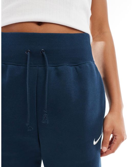 Nike Phoenix Fleece High Rise Wide Leg Sweatpants in Blue | Lyst