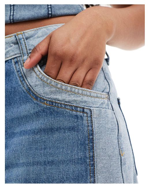 ASOS Panelled Jeans in Blue | Lyst