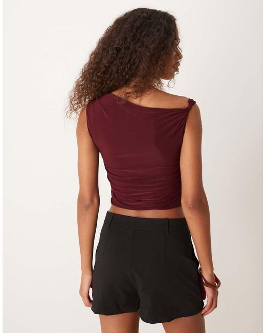 New Look Cowl Neck Ruched Side Singlet in Red | Lyst UK