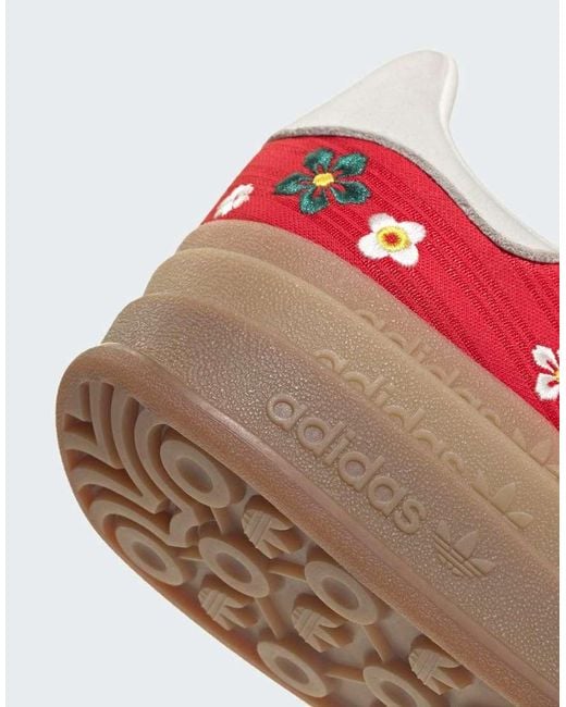 adidas Originals Gazelle Bold Shoes in Red | Lyst UK