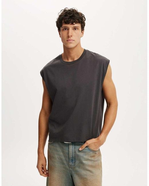 Cotton On Cropped Fit Muscle in Grey for Men | Lyst UK