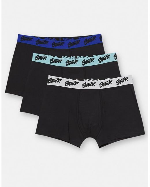 Pull&Bear Pack Of 3 Stwd Logo Boxers in Blue for Men | Lyst UK