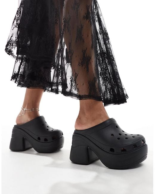 Crocs™ Siren Clogs in Black | Lyst