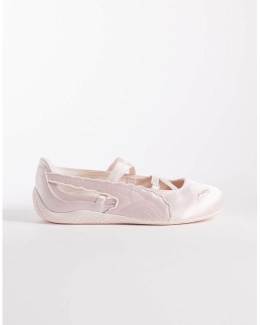 PUMA Speedcat Satin Ballet Flats in Pink | Lyst UK