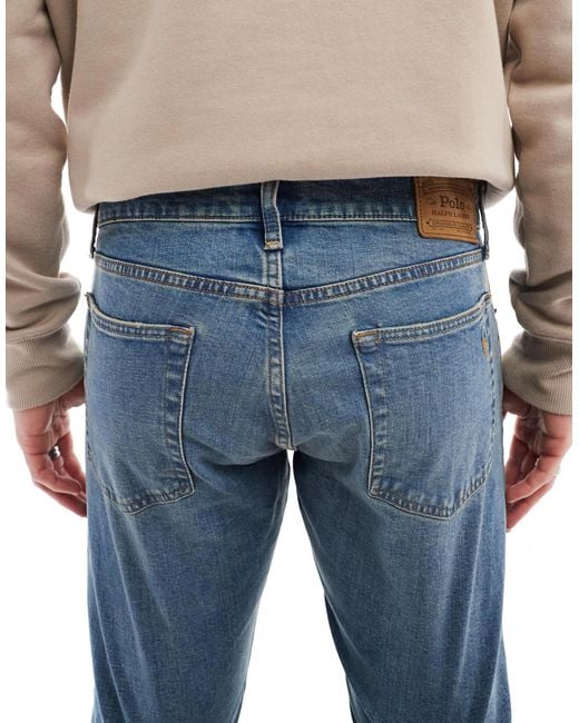 Polo Ralph Lauren Sullivan Icon Logo Back Pocket Slim Fit Jeans in Blue ...