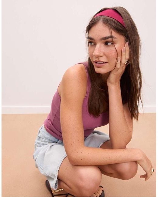 Stradivarius Set Of 2 Elastic Hair Bands in Pink | Lyst UK