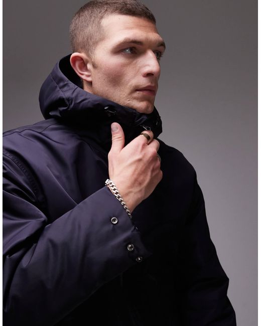 ARKET Bomber Jacket With Adjustable Hood in Blue for Men | Lyst UK