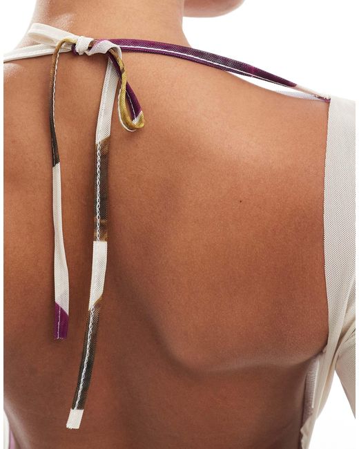 Murci Exclusive Mesh Maxi Dress in Red | Lyst