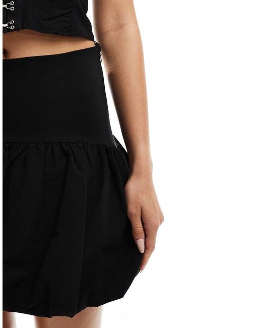 River Island Puff Ball Mini Skirt in Black | Lyst UK