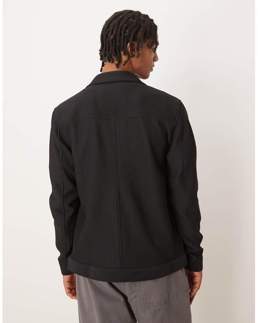 Brave Soul Patch Pocket Shacket in Black for Men | Lyst UK