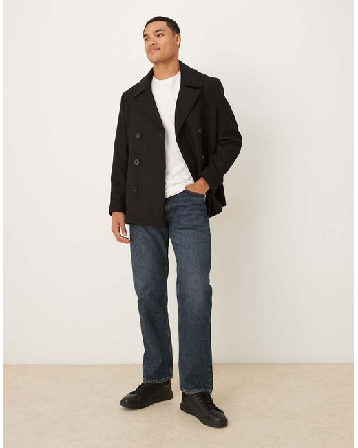 Mango Short Tailored Coat in Black for Men | Lyst UK