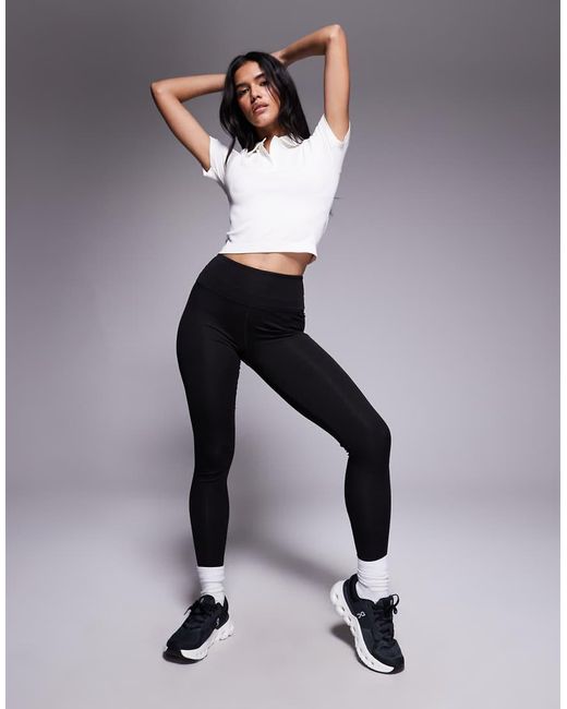 4505 Seamless Rib Short Sleeve Active Polo in White | Lyst UK